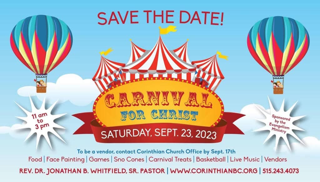Carnival for Christ hosted by Corinthian Baptist Church – Black Iowa News