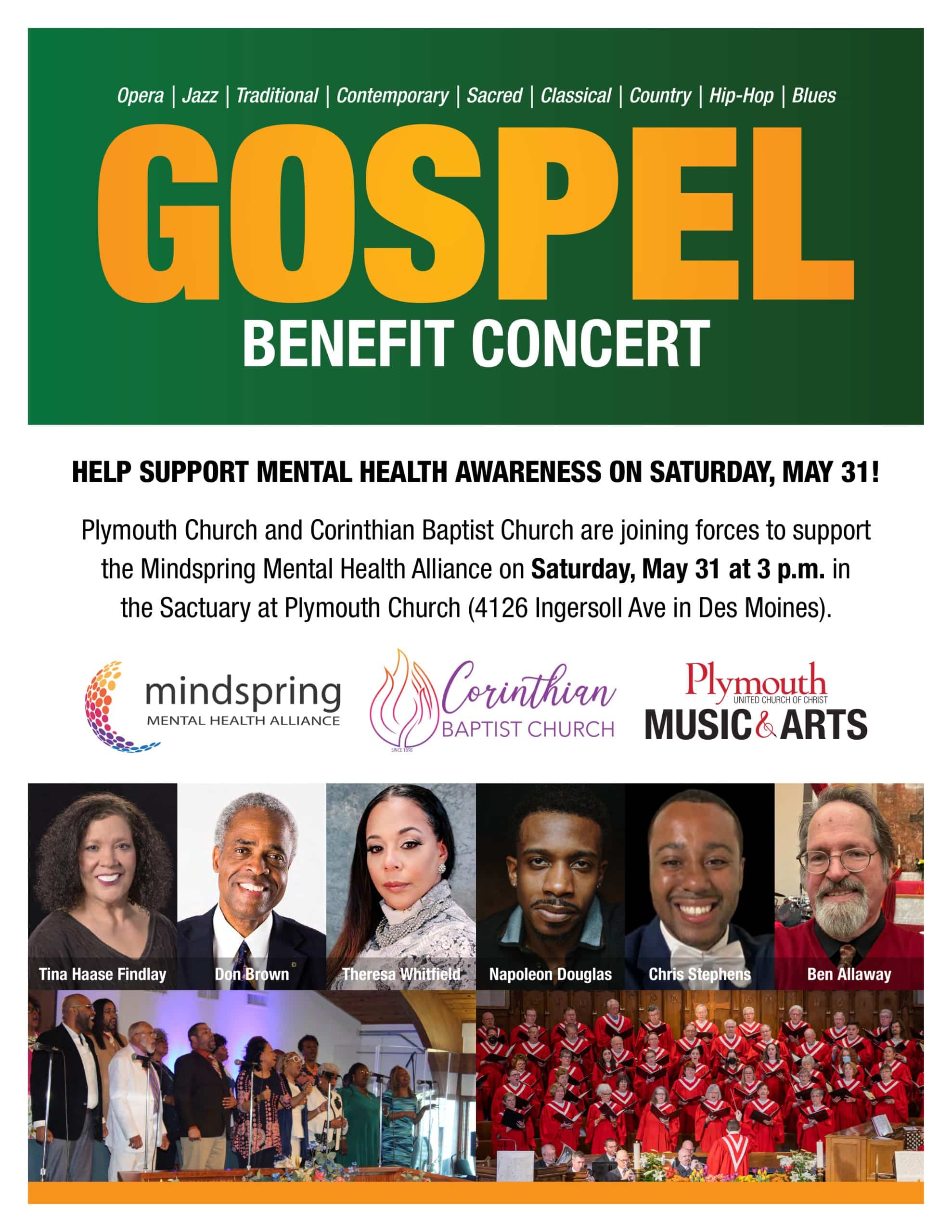 Gospel benefit concert for mental health organization – Black Iowa News